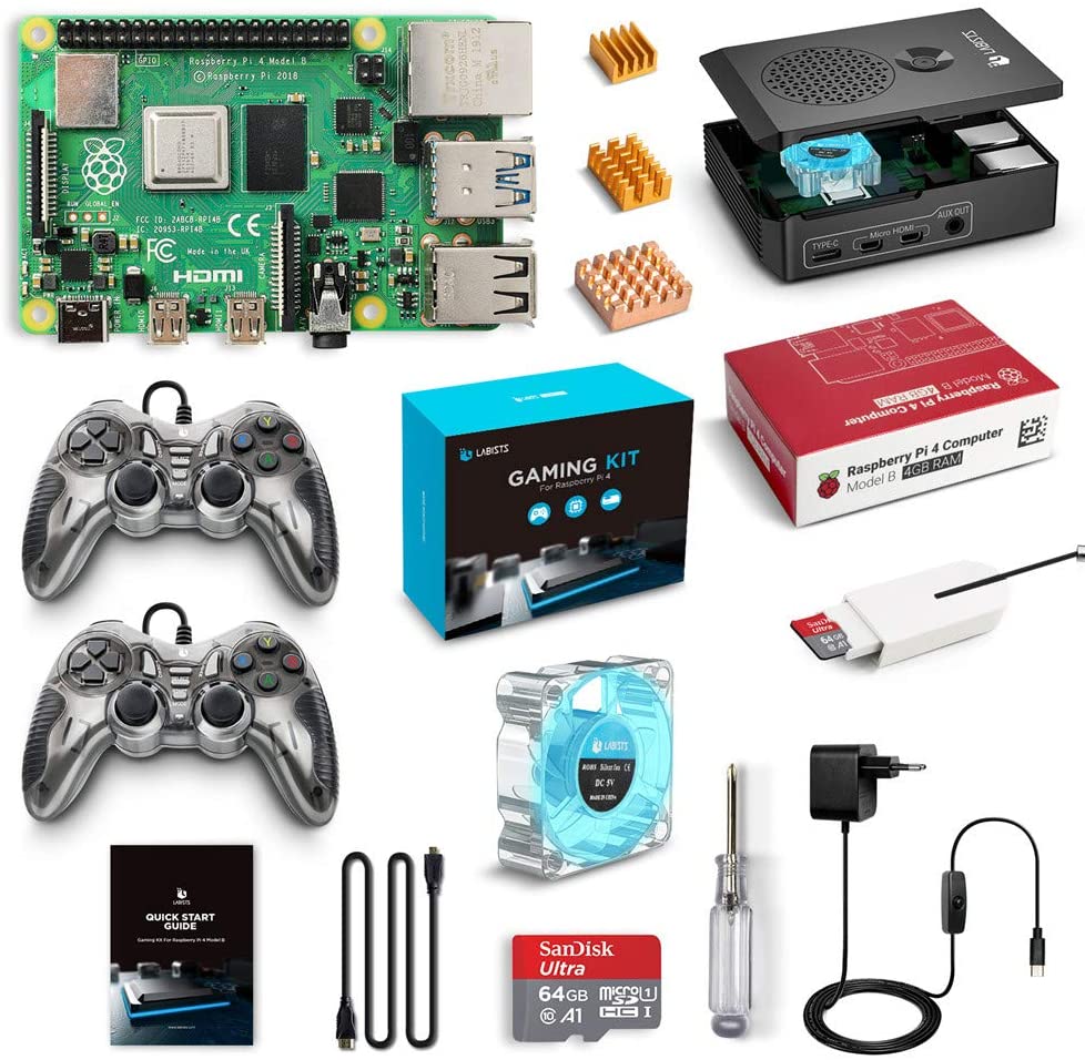 LABISTS Raspberry Pi 4 Model B 4GB RAM Retro Gaming Kit - Scontify.net ...