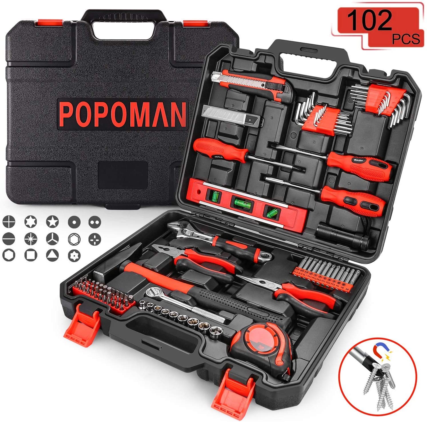 POPOMAN IT-THTC01H Set Di Attrezzi 102 Pezzi - Scontify.net - Offerte E ...