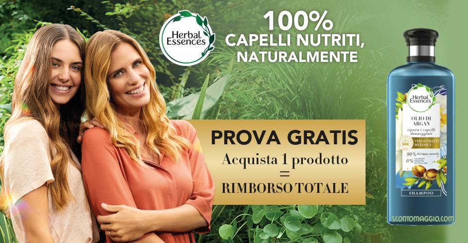 Rimborso Herbal Essences, Ricevi Un Prodotto Gratis