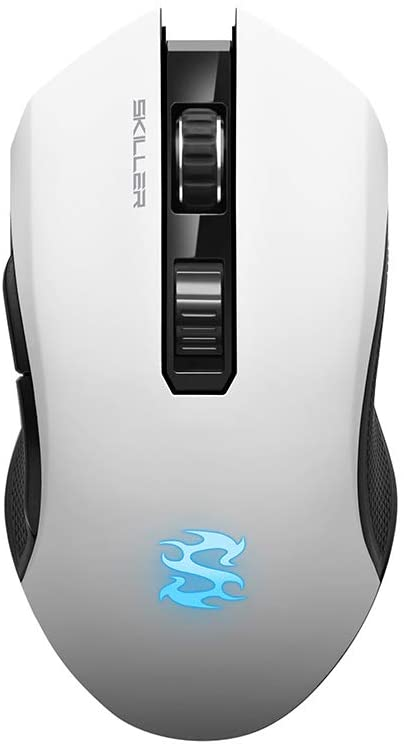 Sharkoon SKILLER SGM3 Bianco, Gaming Mouse RGB Ottico, Dual Mode ...