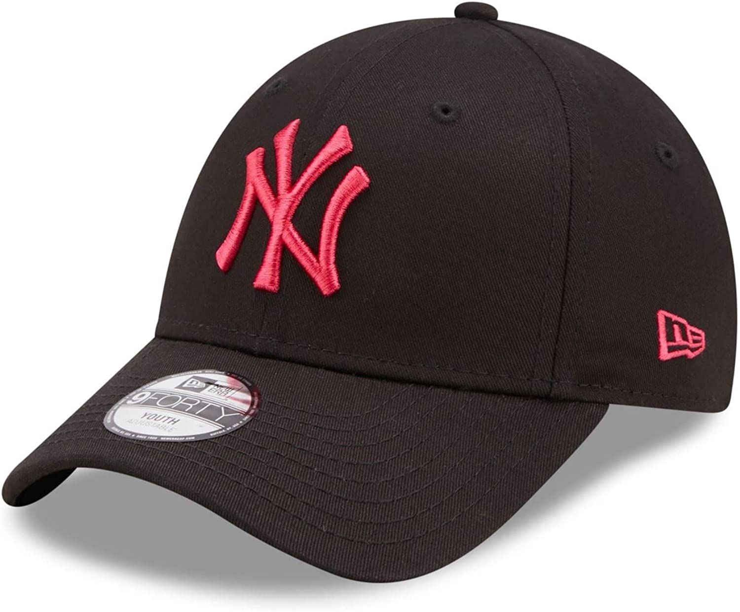 New Era York Yankees MLB League Essential Black Bright Red 9Forty ...