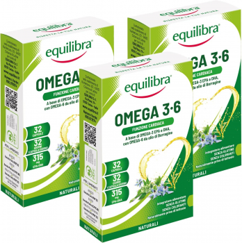 Equilibra Integratori Alimentari, Omega 3-6, Integratore Con EPA E DHA, Per La Normale Funzione ...