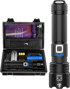 Maxesla Ricaricabile Torcia LED Potente Professionale 10000 Lumen, 5000 ...