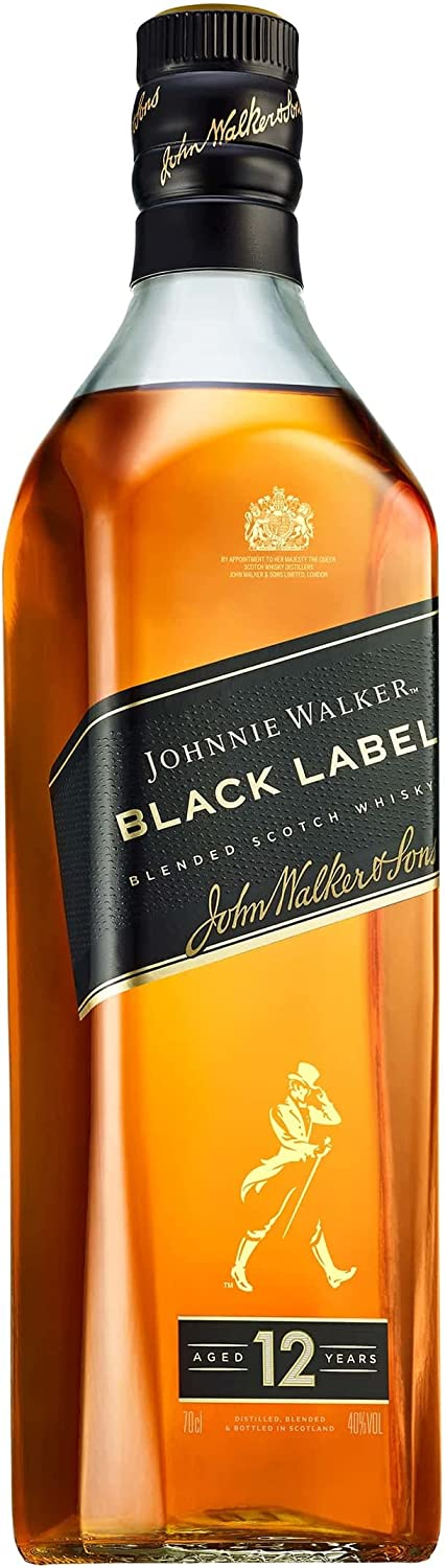Johnnie Walker Black Label 12 Anni Blended Scotch Whisky, 700ml ...