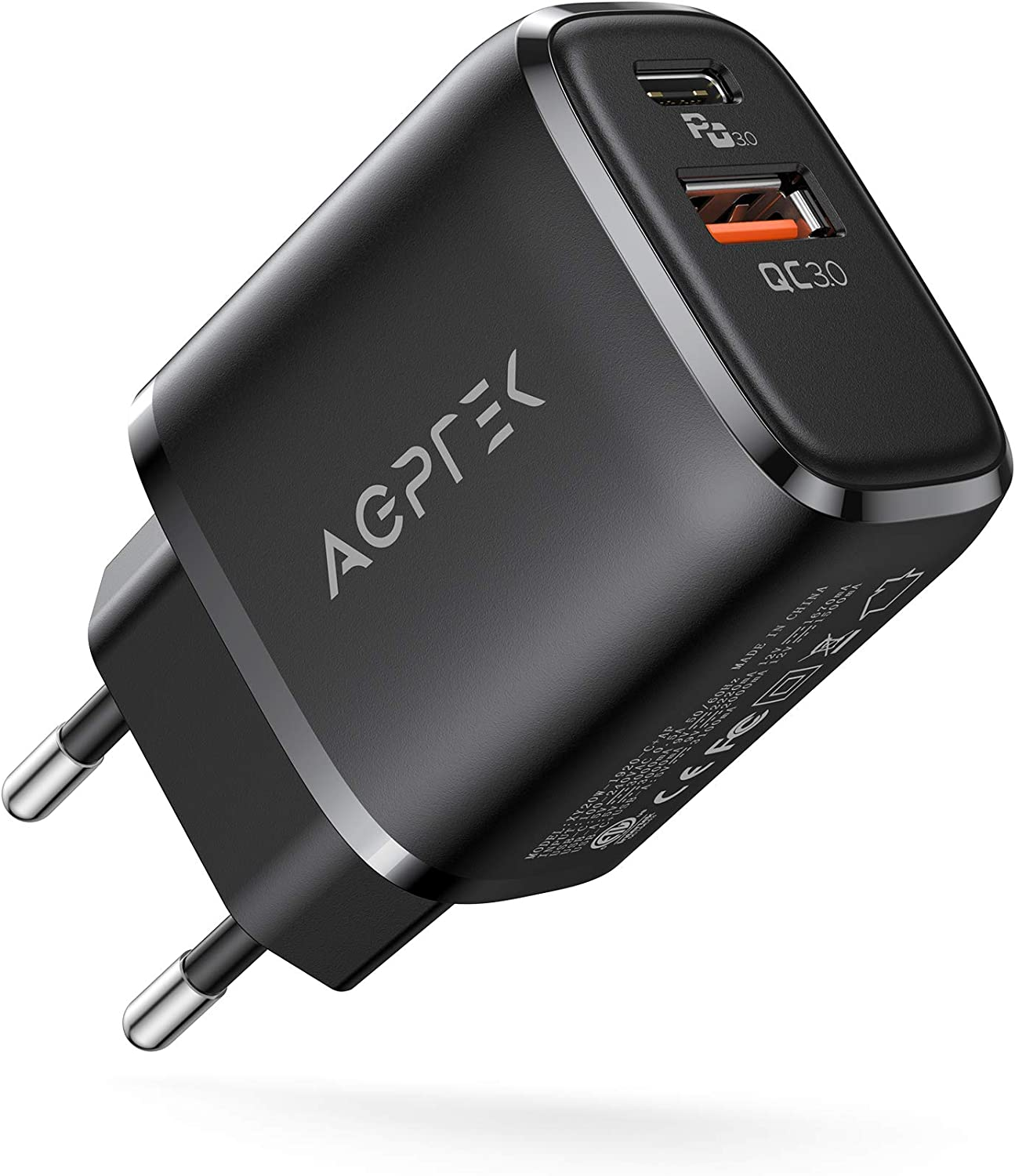 AGPTEK Caricatore USB C Da Muro,20W Alimentatore USB-C Rapido PD 3.0 E ...