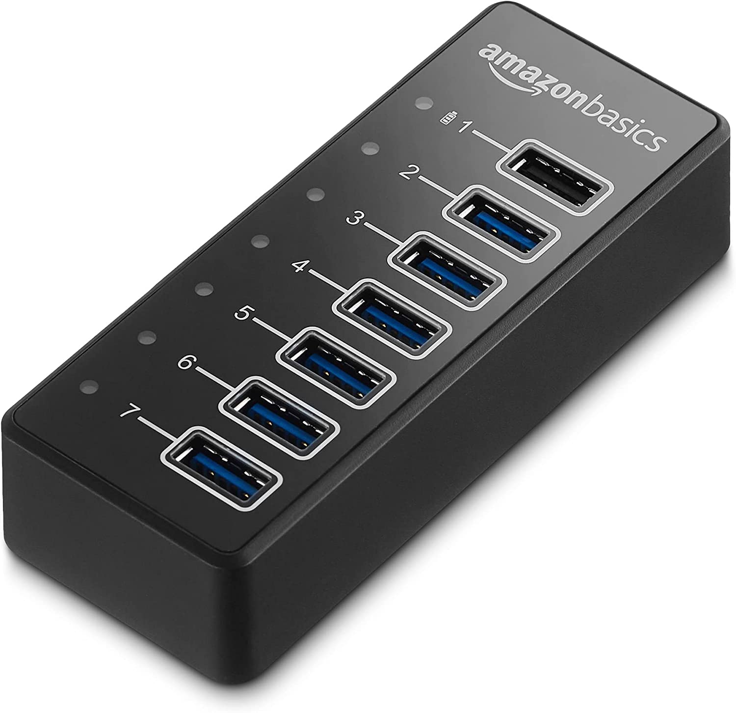 Amazon Basics - Hub USB-C 3.1, 7 Porte, Con Alimentatore - 36 W (12 V/3 ...