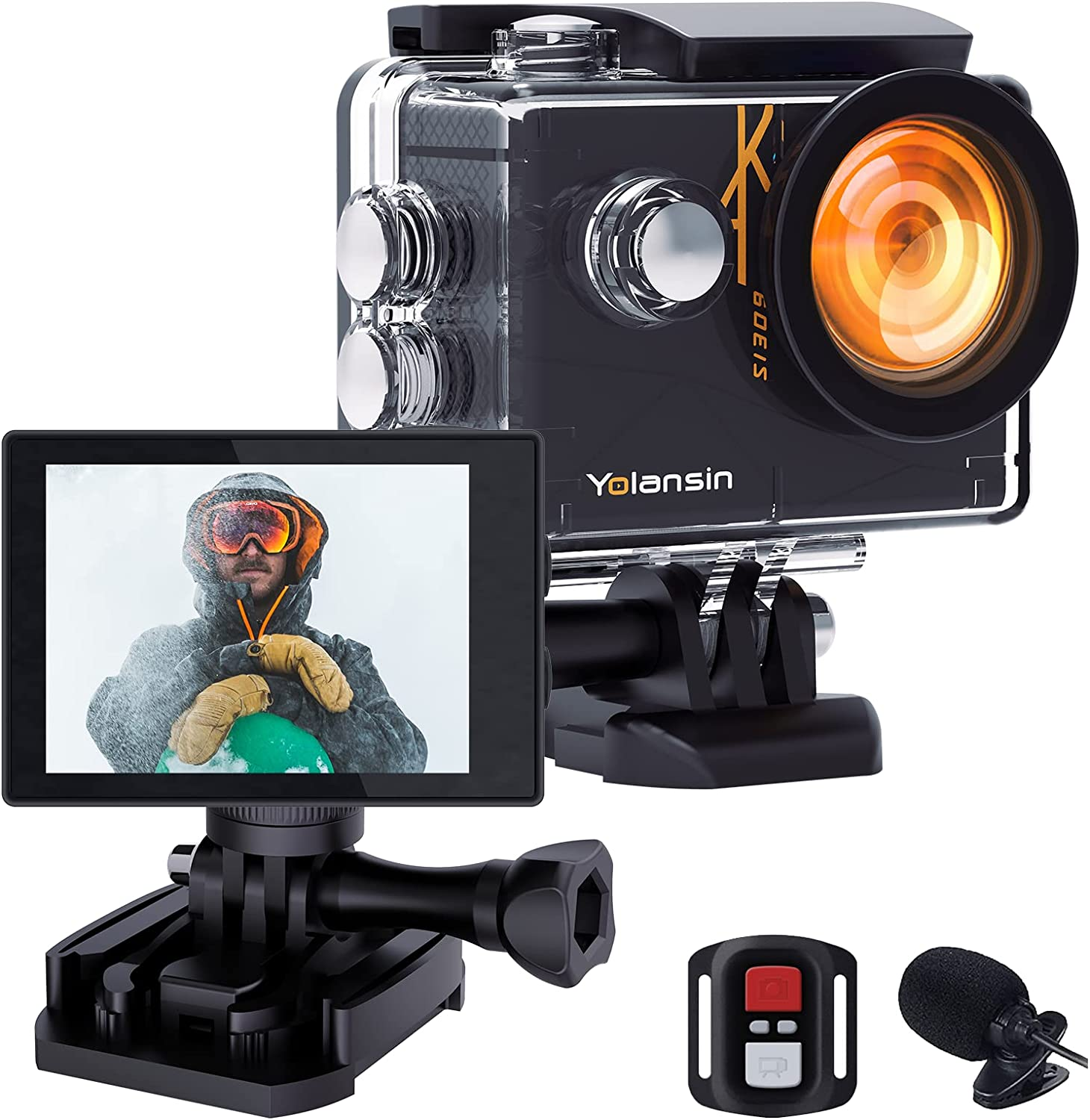 Yolansin Action Cam - HD 4K Fotocamera 20MP 40M Impermeabile Sott'acqua ...