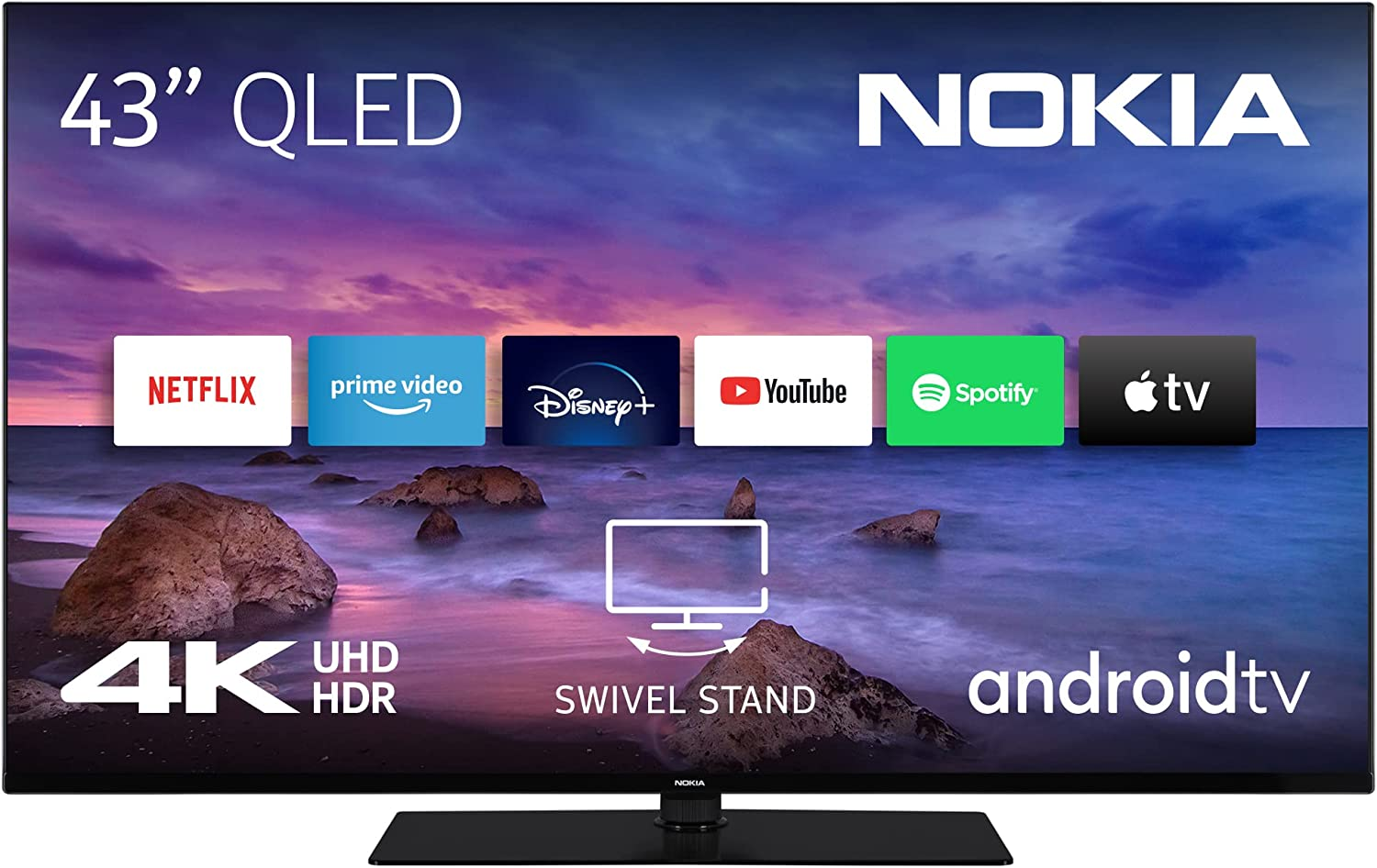 Nokia Smart TV - 43 Inch (108 Cm) TV Android TV (QLED, 4K UHD, Netflix ...