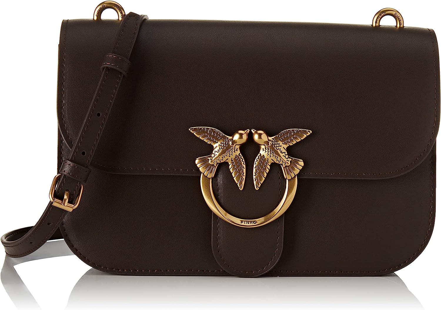 Pinko Love Bell Classic Vitello Seta, Borsa Donna, M04Q_Marrone Oltre ...